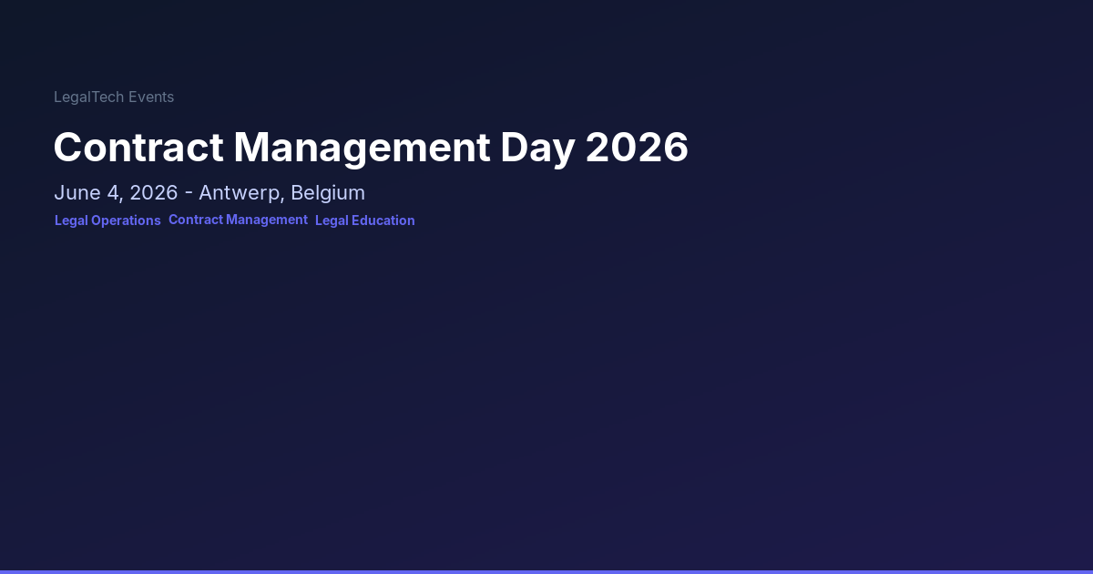 Contract Management Day 2026 | LegalTech Events