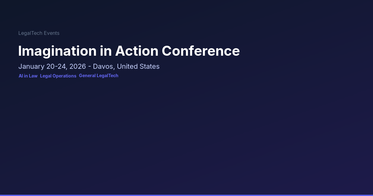 Imagination in Action Conference | LegalTech Events