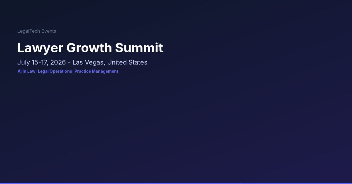 Lawyer Growth Summit | LegalTech Events