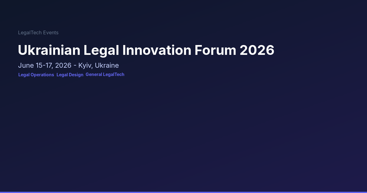 Ukrainian Legal Innovation Forum 2026 | LegalTech Events